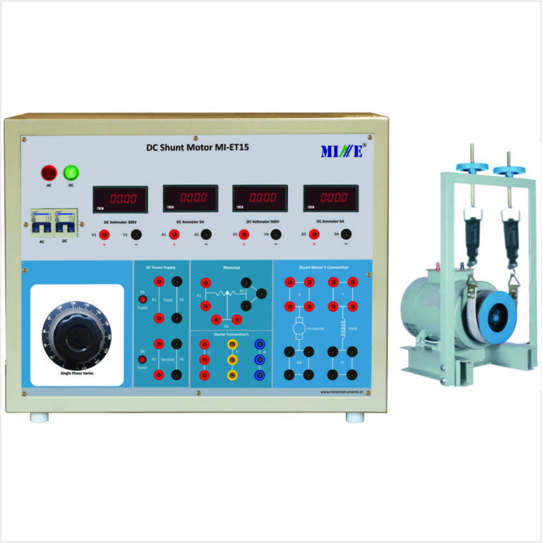 DC Shunt Motor Lab Trainer (MI-ET15) - Mine Instruments Pvt Ltd.