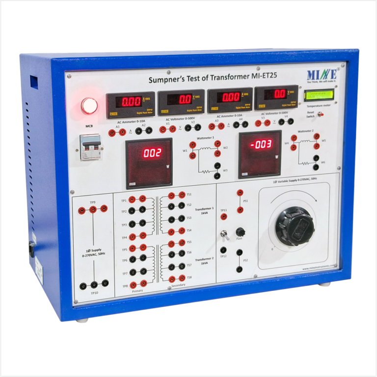 Sumpner's Test of Transformer MI-ET25 - Mine Instruments Pvt Ltd.