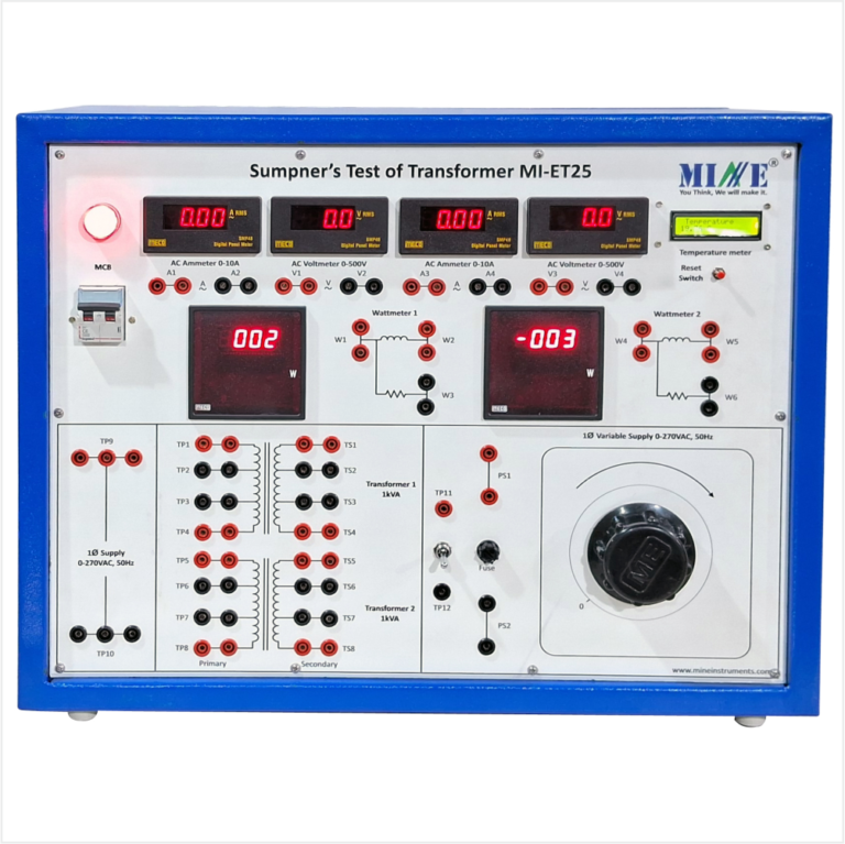 Sumpner's Test of Transformer MI-ET25 - Mine Instruments Pvt Ltd.
